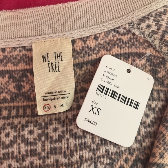 Free People | Tops | New W Tags Free People Fair Isle Henley | Poshmark